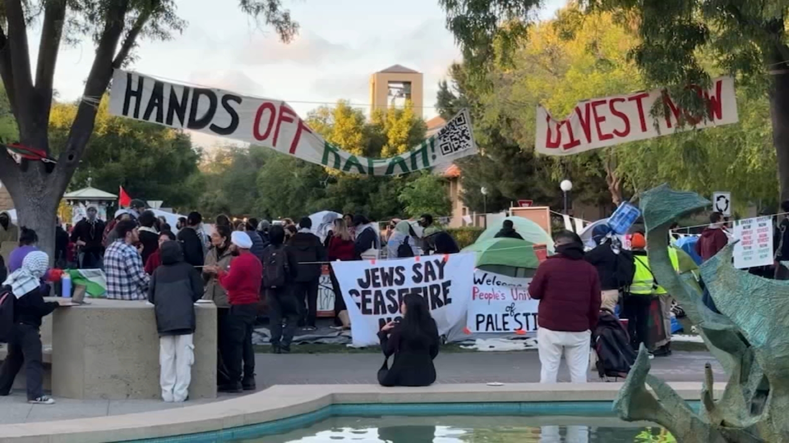 Pro-Palestinian Stanford protests continue as university's Admit ...