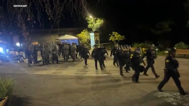 Cal Poly Humboldt protest video: TV news reporter from KRCR in Redding ...