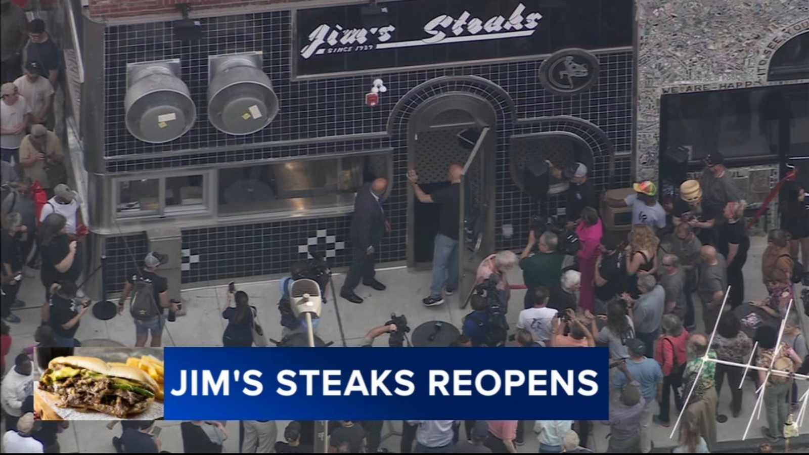 Jim's Steaks reopens 2 years after devastating fire to serve iconic cheesesteaks - 6abc Philadelphia