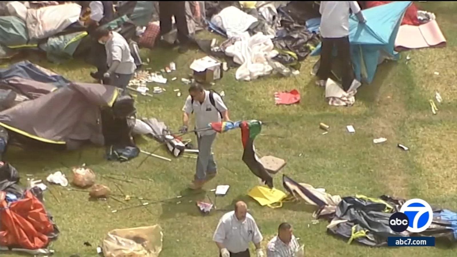 UCLA's Royce Hall vandalized, Dickson Plaza left strewn with debris ...