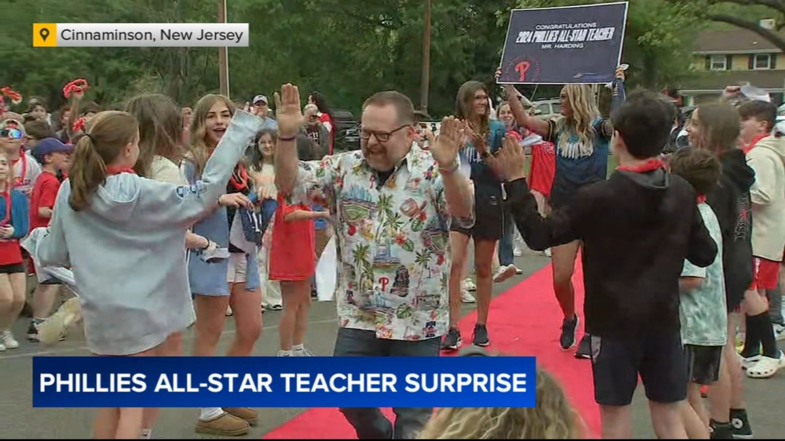 Forrest Harding honored by Phillies as All-Star Teacher at Eleanor Rush ...