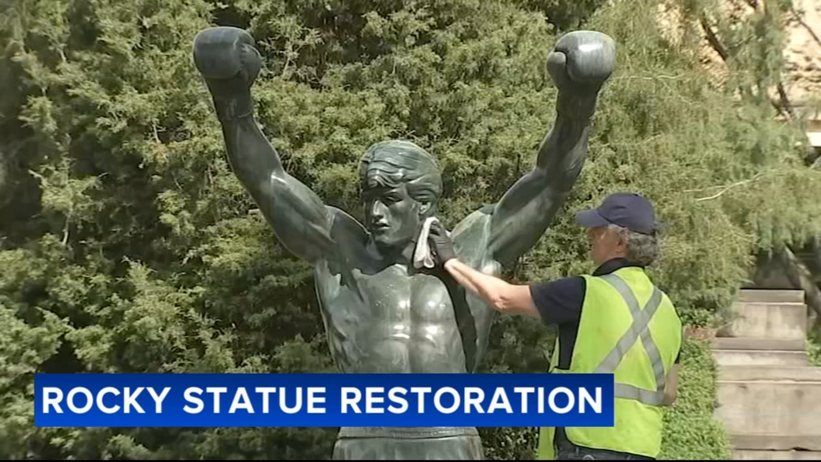 Rocky Balboa statue outside Philadelphia Museum of Art undergoing ...