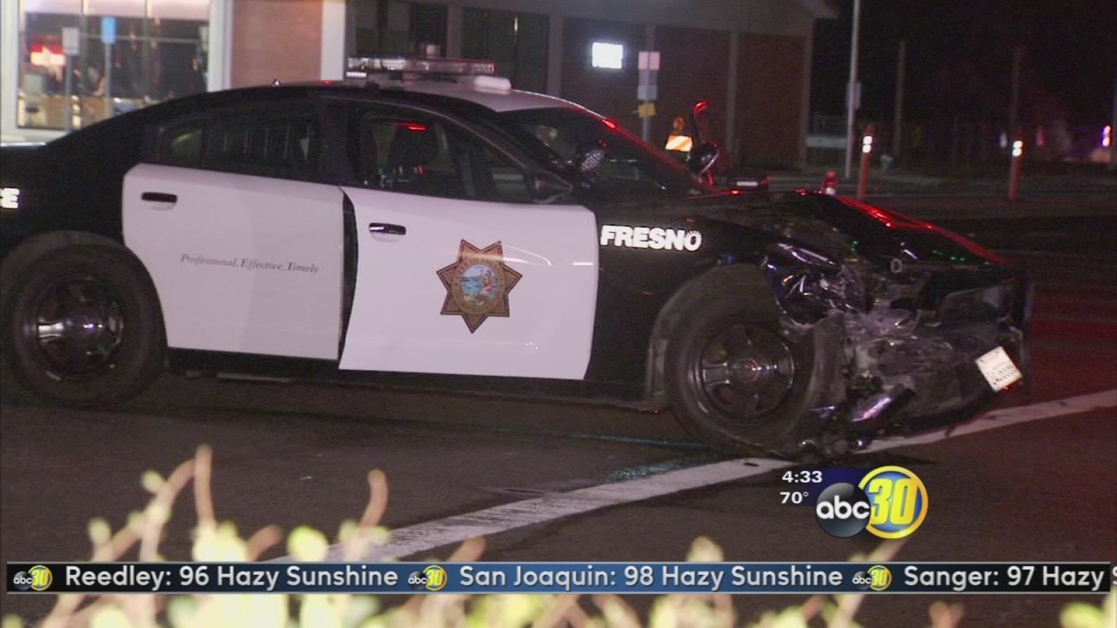 2 Police Officers Involved In North Fresno Crash Abc30 Fresno