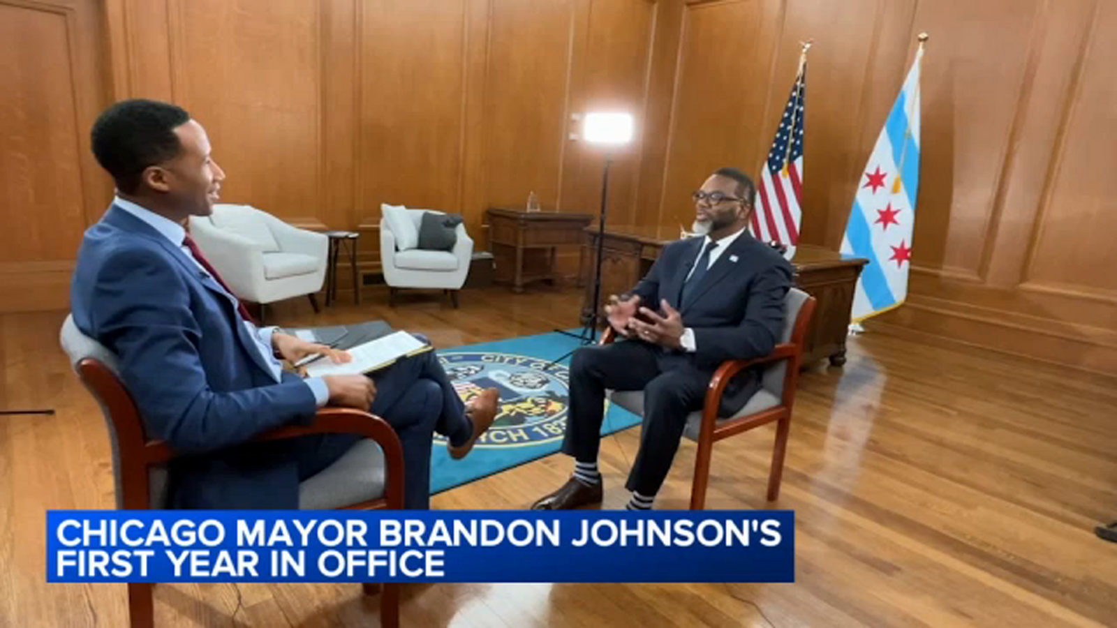 Brandon Johnson, Chicago mayor, evaluates first year in office during ...