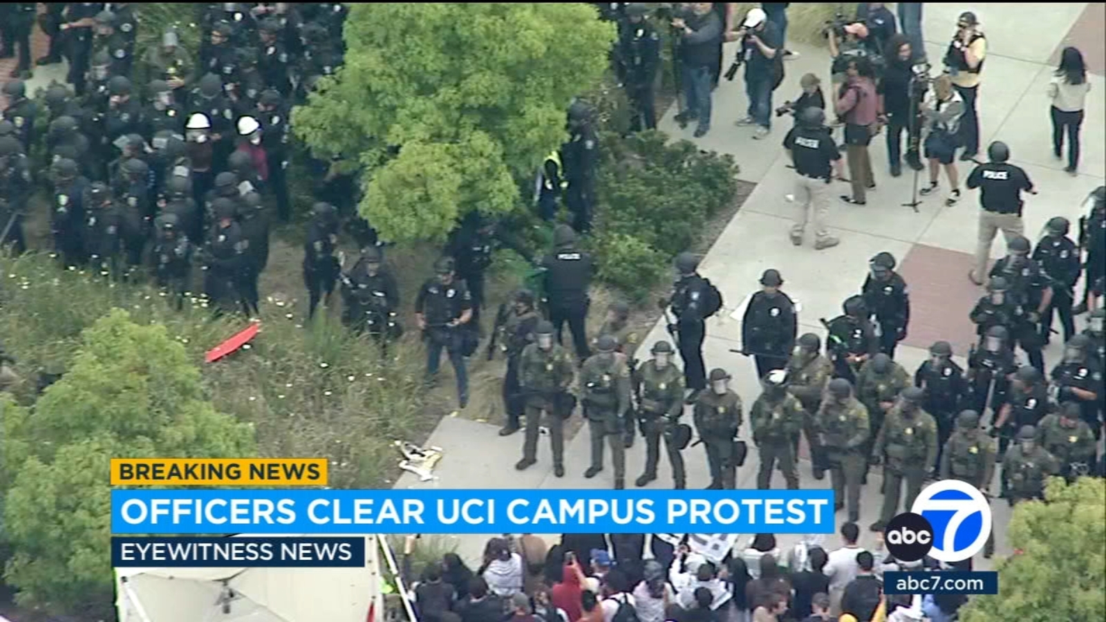 Several protesters arrested at UC Irvine campus as authorities move in ...