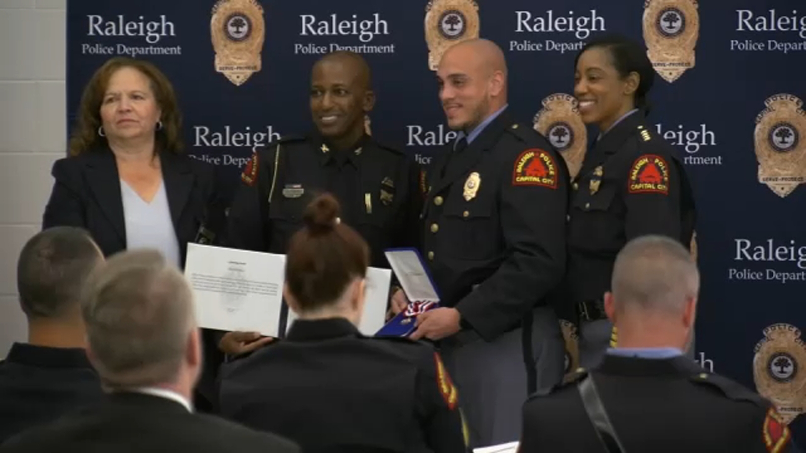 Raleigh police officers honored for heroic deeds - ABC11 Raleigh-Durham