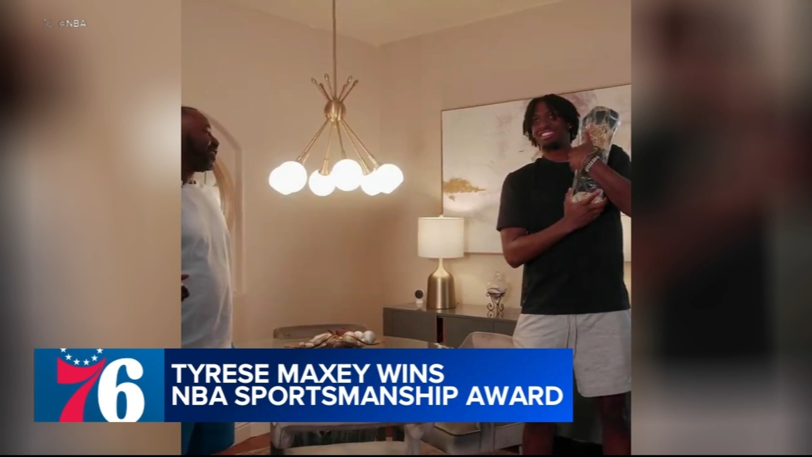 Philadelphia 76ers Tyrese Maxey wins NBA Sportsmanship Award; parents ...