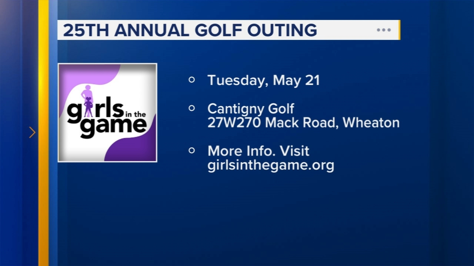25th annual Chip in for Girls golf outing, benefiting Girls in the Game ...