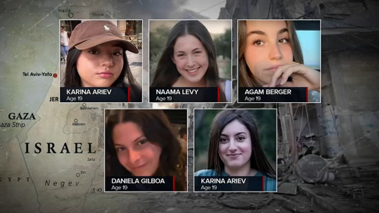 Israeli Hostage Center releases video of 5 girls being abducted by Hamas on Oct. 7 - ABC7 New York