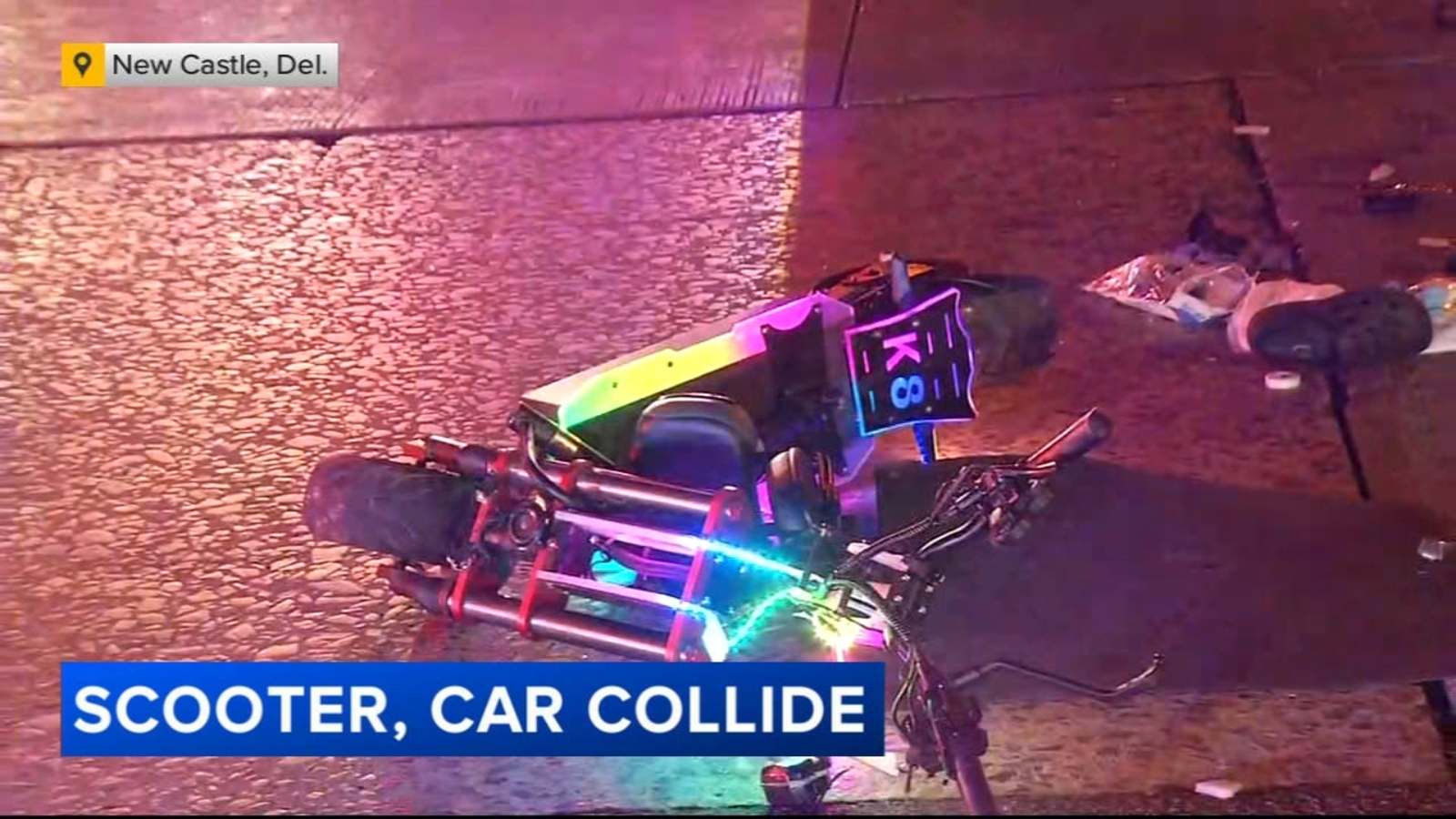 Car, scooter crash along Route 9 in New Castle, Delaware; 1 driver ...