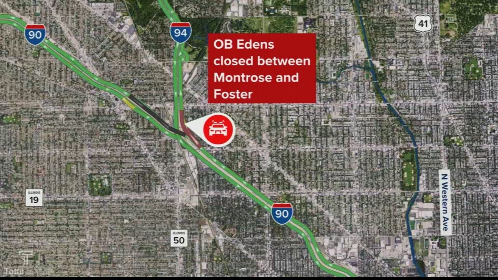 Edens Expressway shooting in Chicago leaves 1 wounded, Illinois State Police say - ABC7 Chicago