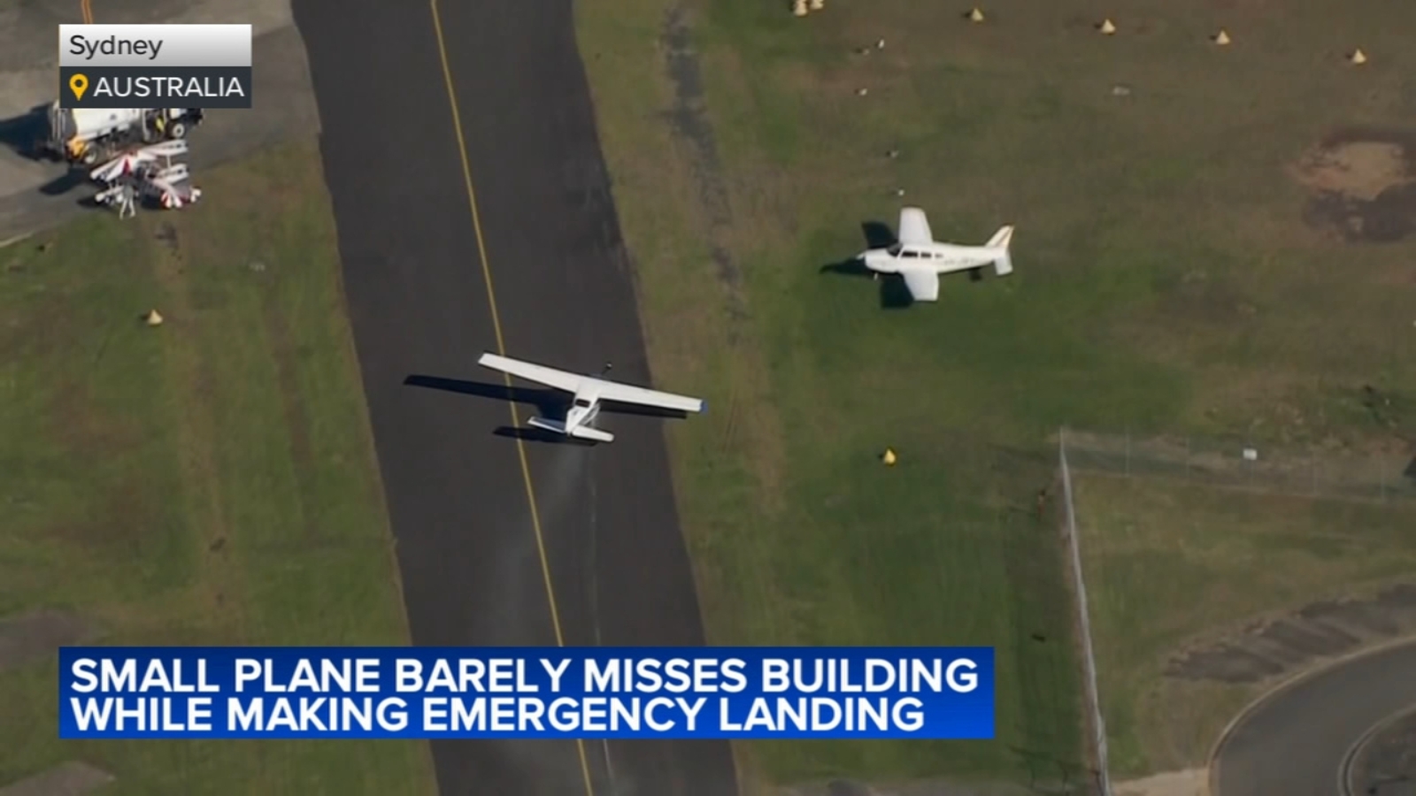 Video shows small plane loses power and skims suburban rooftops before making crash landing on ...
