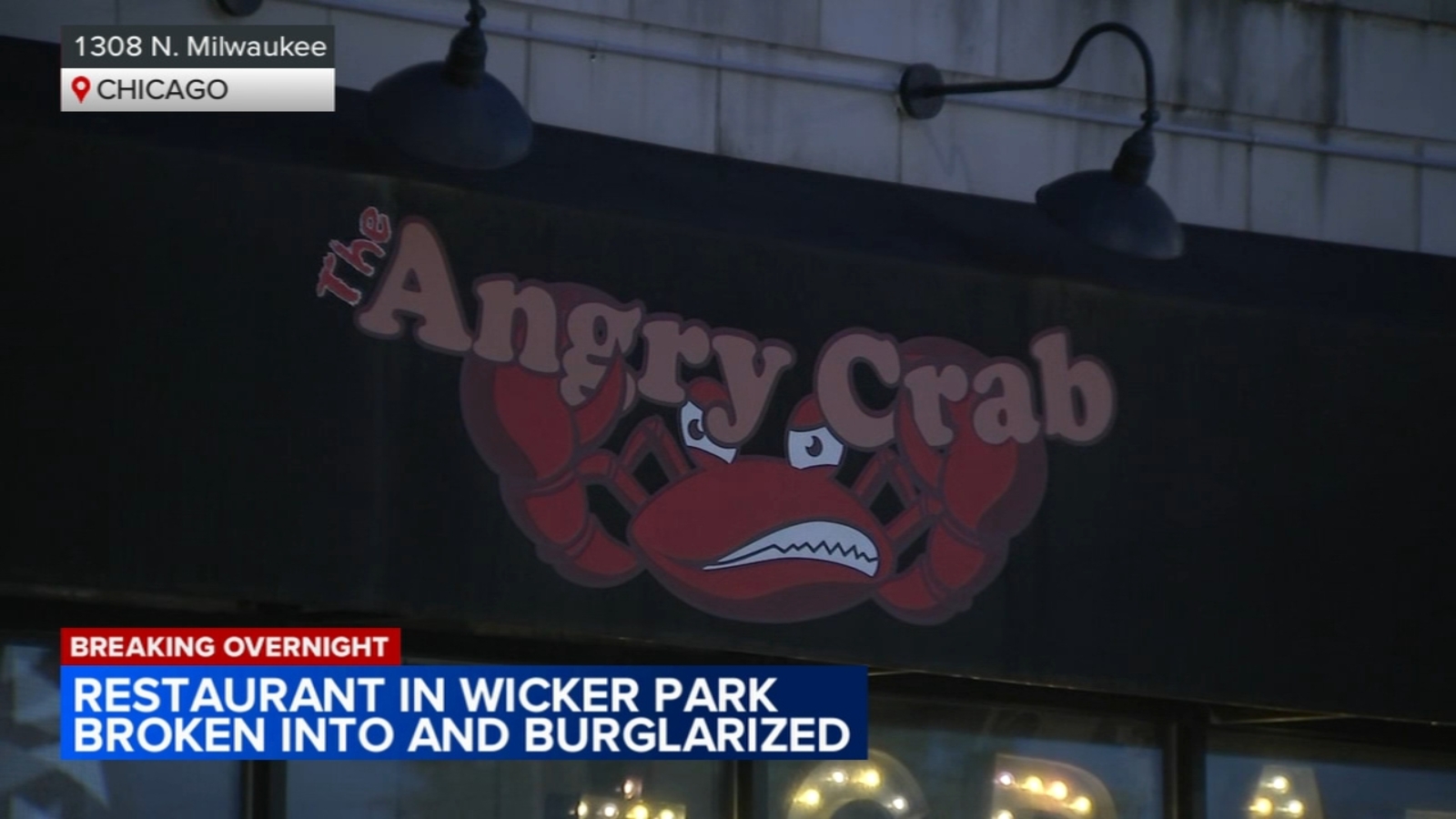 Burglars break into 'The Angry Crab' restaurant in Wicker Park on Milwaukee Avenue, Chicago ...