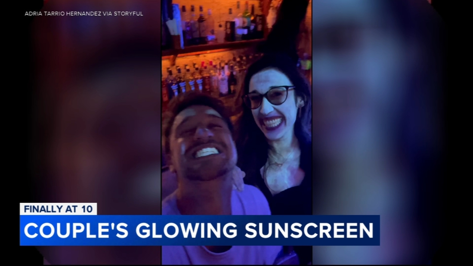 VIDEO: Couple's sunscreen hilariously glows under Barcelona nightclub's ...