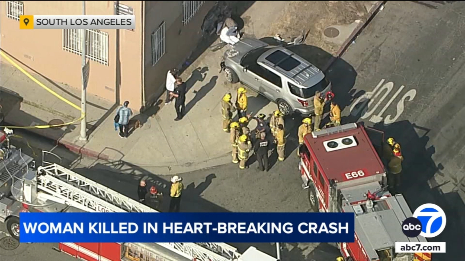 South LA crash: Woman killed after being struck, pinned between SUV and ...