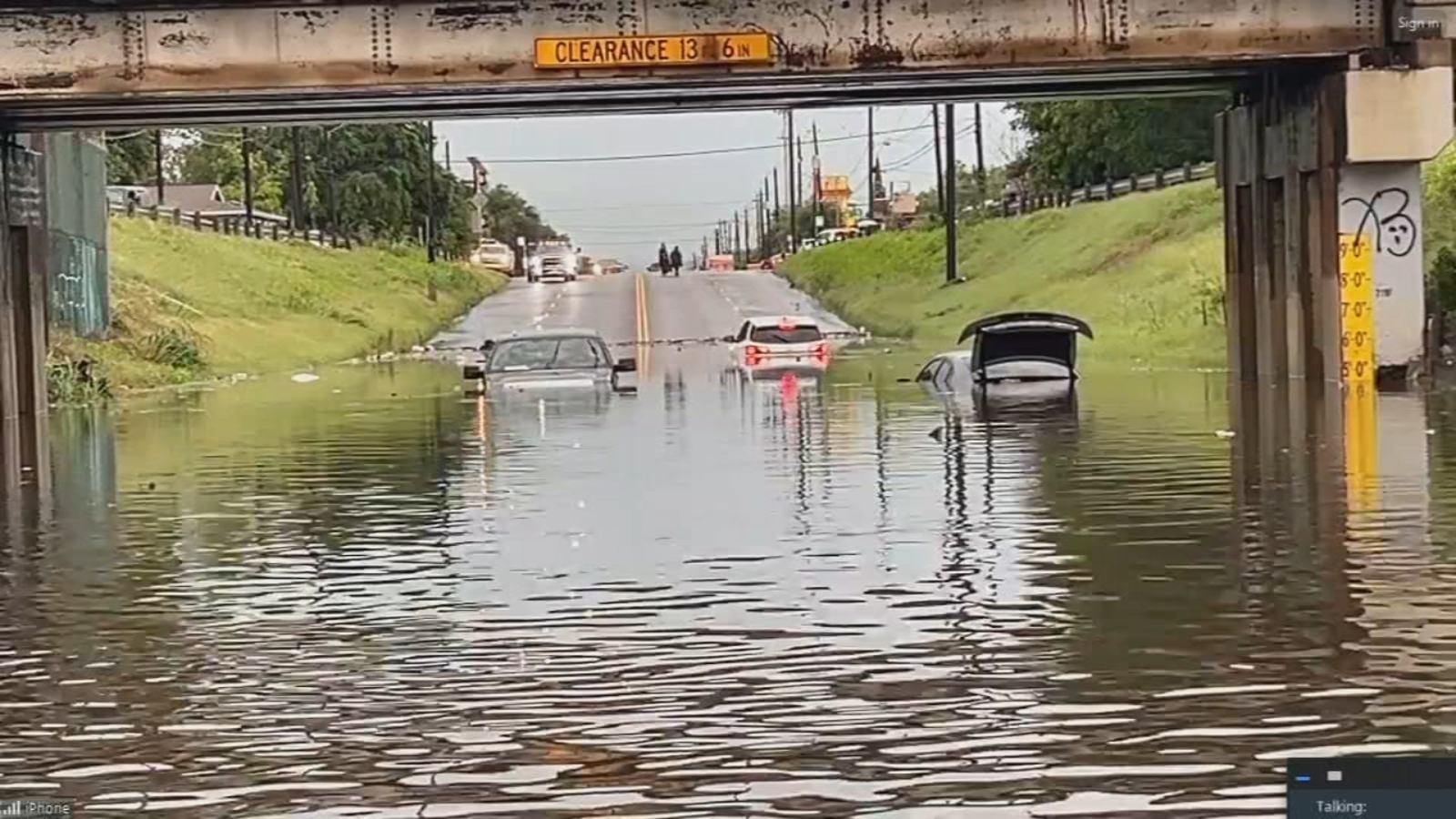 Houston storms 2024: Video shows 3 vehicles stranded 5 feet deep in ...