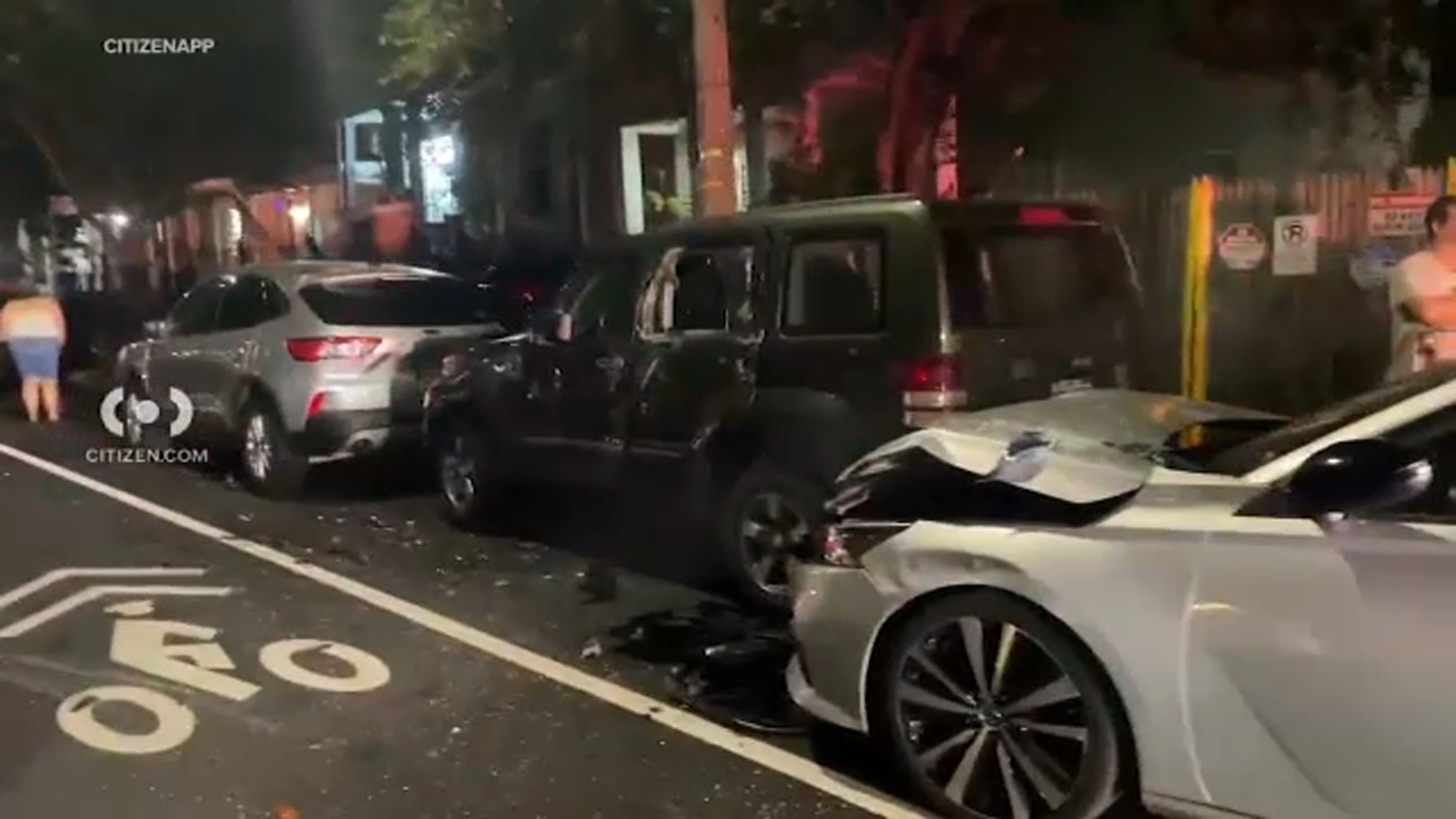 Driver of Lamborghini ditches car after striking 9 parked vehicles in ...