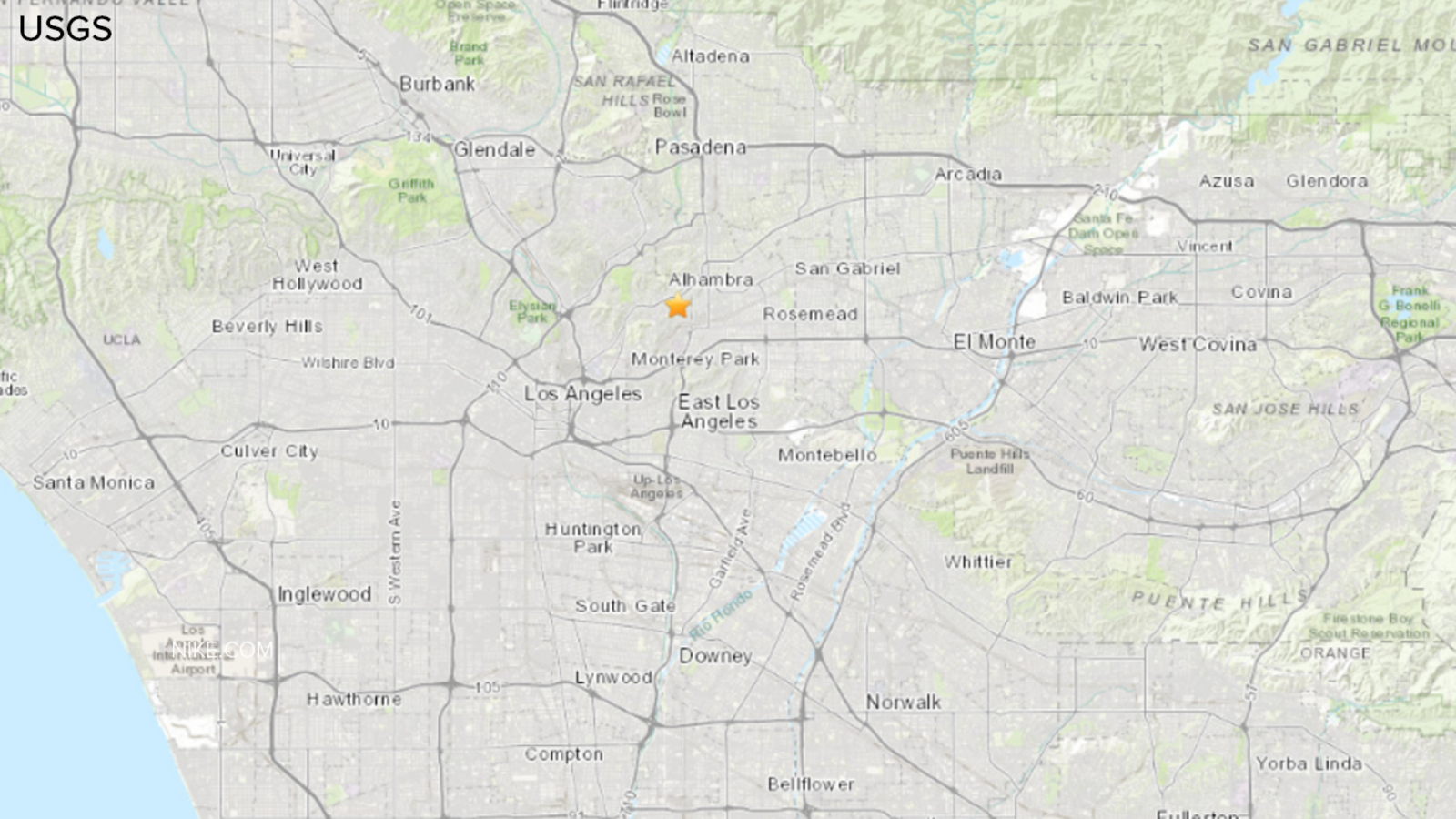 3.5 magnitude earthquake rattles South Pasadena area, USGS says - ABC7 ...