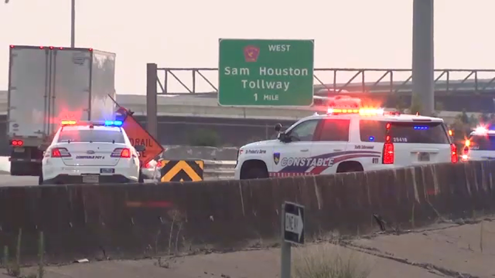 Sam Houston Tollway westbound ramp closed at I-45 North Freeway after ...