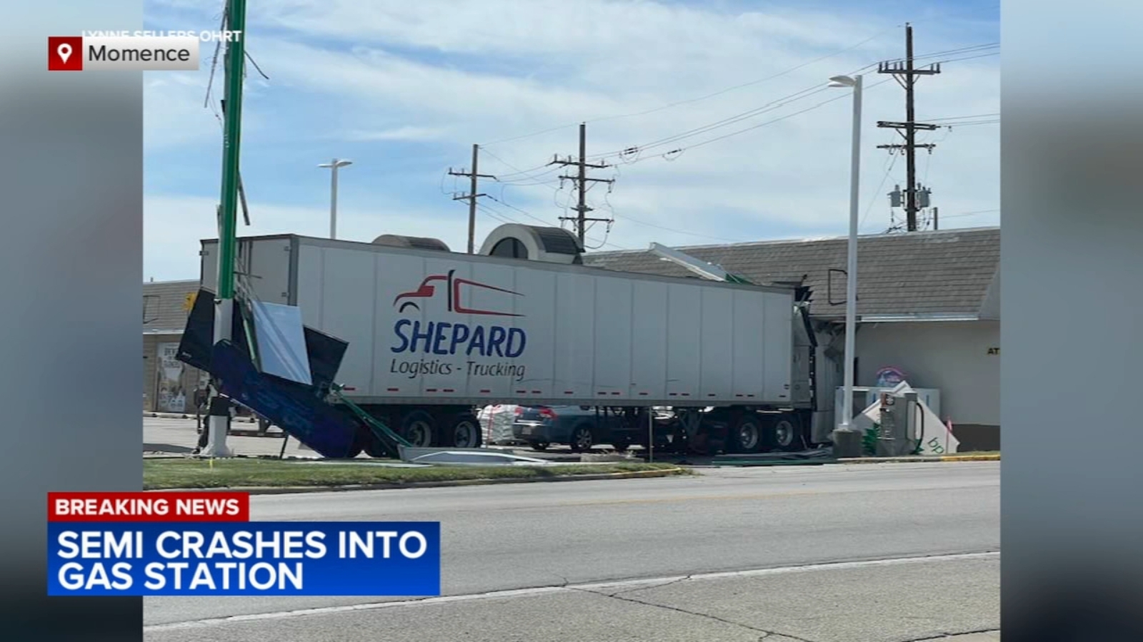 Momence semi crash: Truck goes through BP gas station wall on North ...
