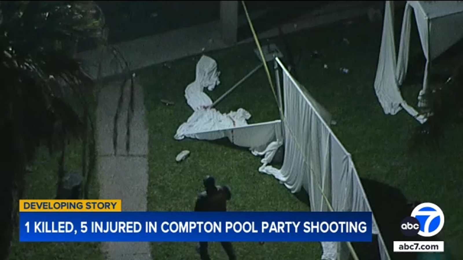 Shooting at Compton pool party leaves 1 dead, 5 injured; suspect at ...