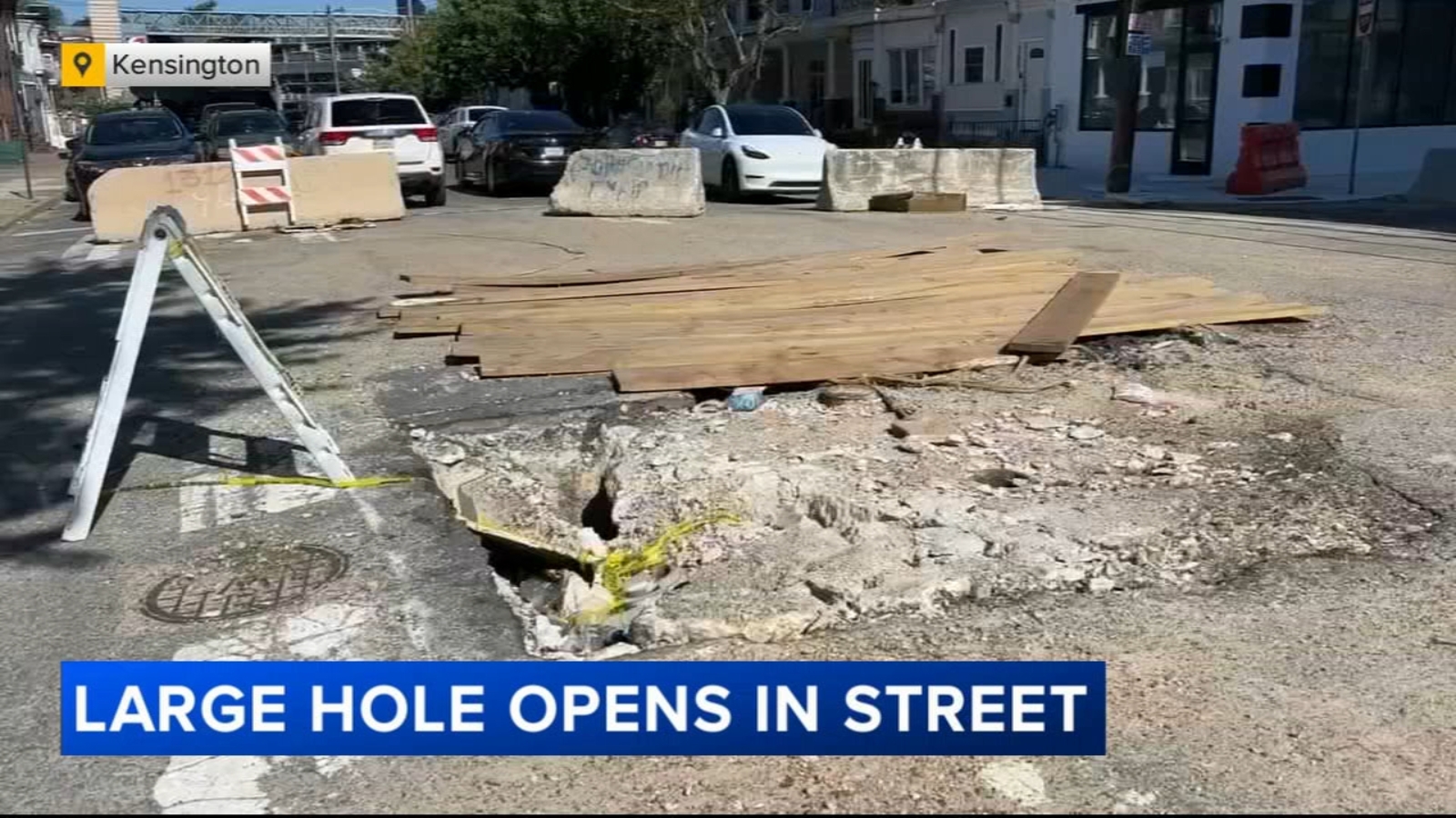 Kensington Street in Philadelphia blocked off after large hole forms in ...