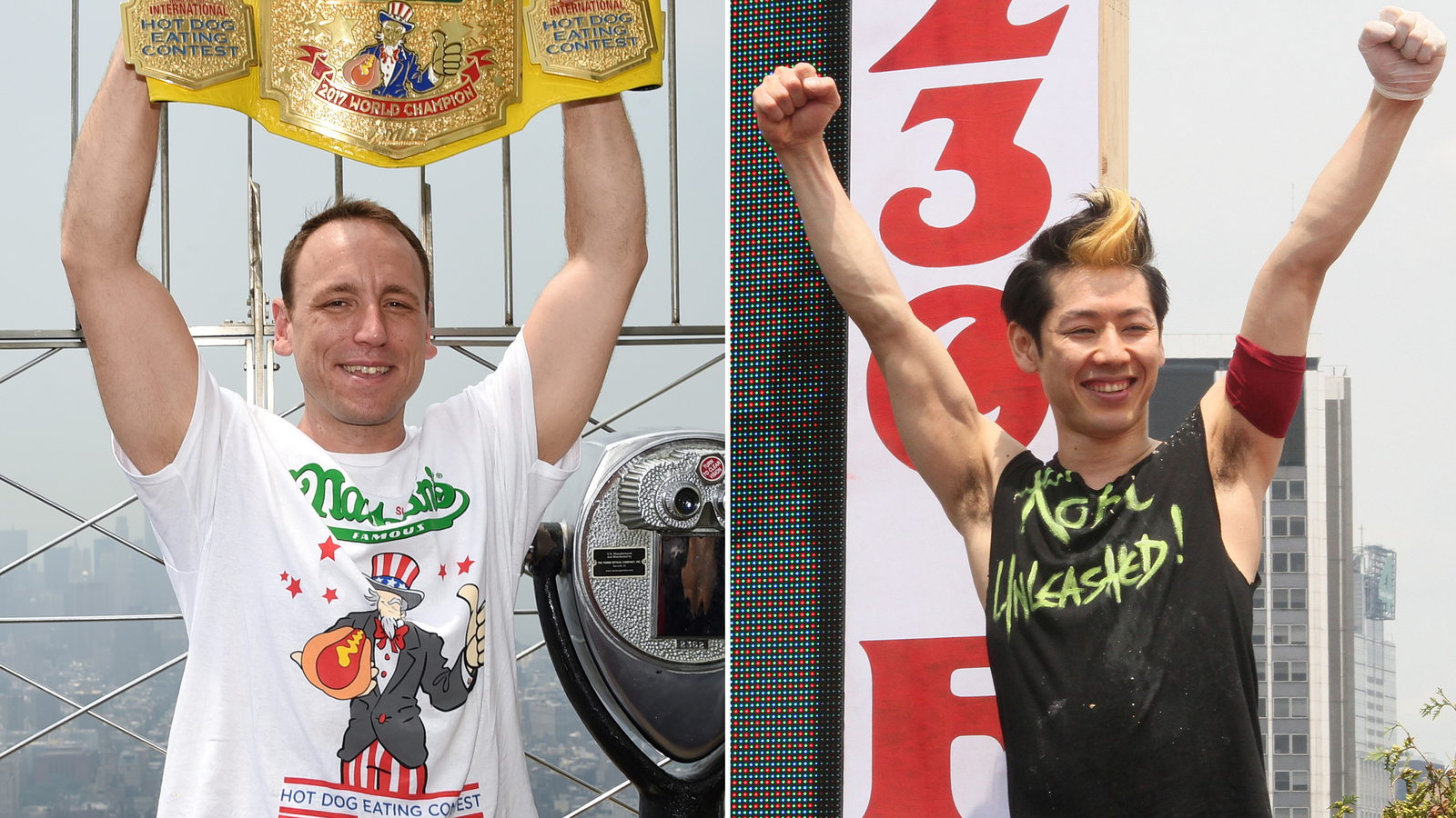 Joey Chestnut, Takeru Kobayashi to face off in Labor Day hot dog eating ...