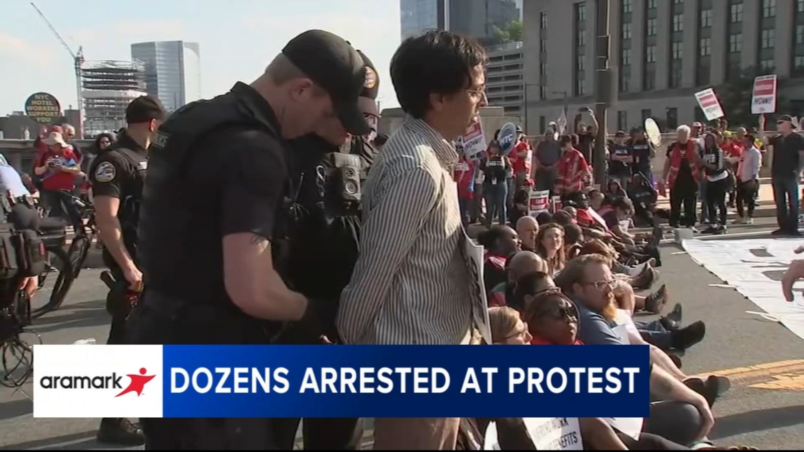 Aramark protest today: Pennsylvania Senator Nikil Saval among dozens ...