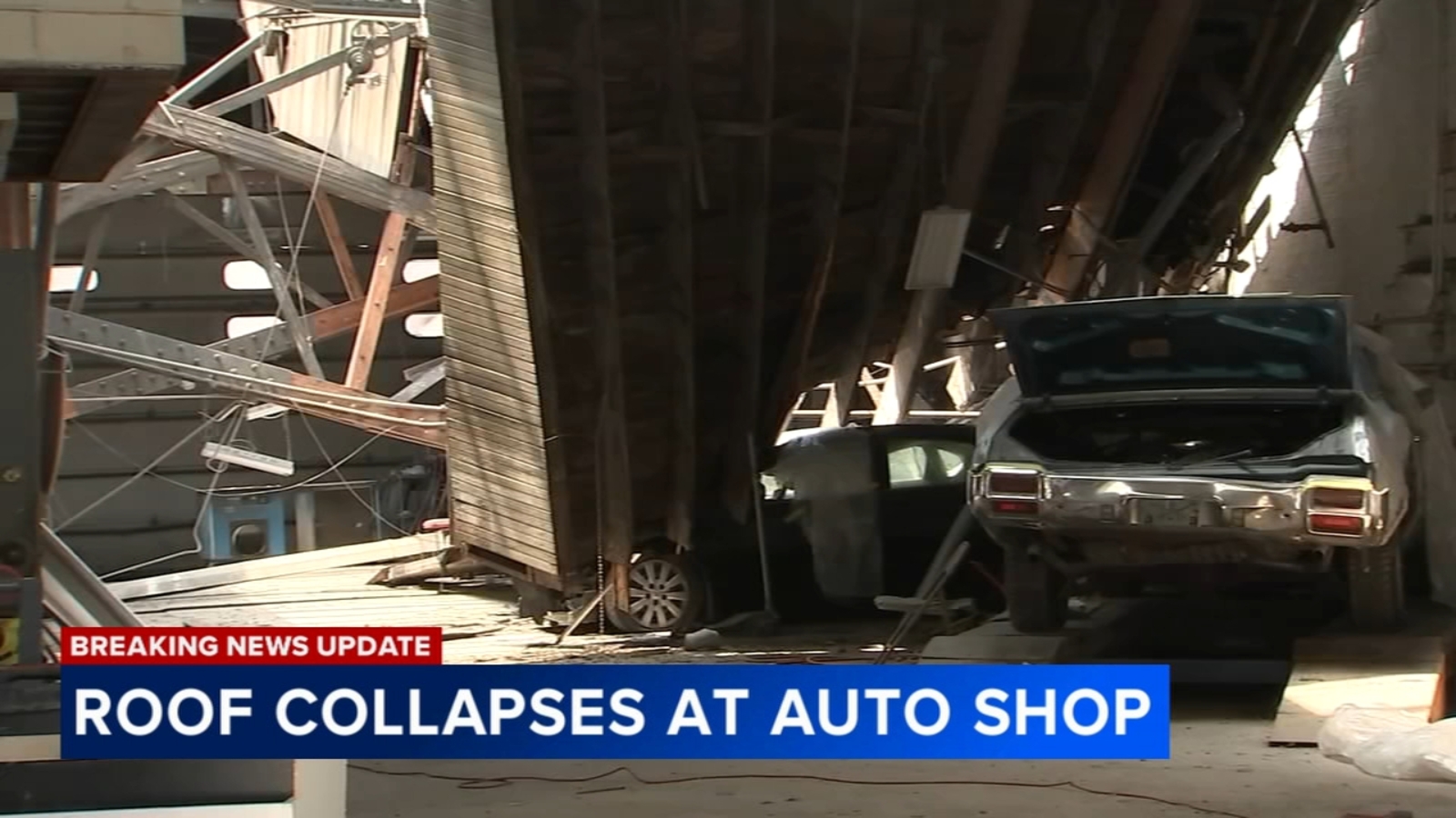 Nu-Life auto body shop roof collapses on Milwaukee Avenue in Portage ...