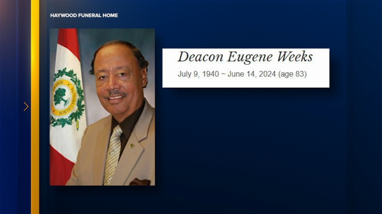 Former City Councilman Eugene Weeks dies at age 83 - ABC11 Raleigh-Durham
