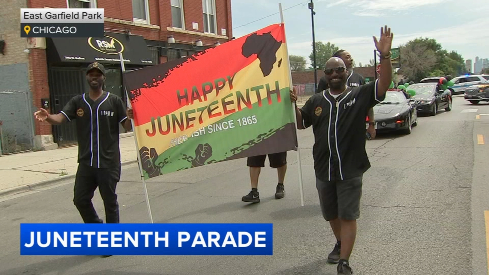 10th annual Chicago Juneteenth Parade held in Garfield Park to commemorate when the last ...