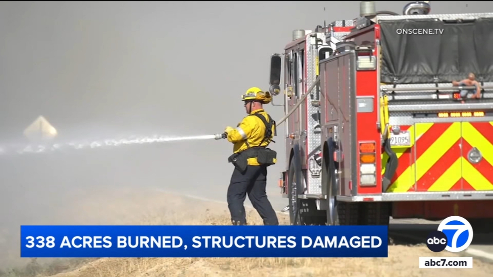 500-acre Lancaster fire threatens homes, burns outbuildings - ABC7 Los ...