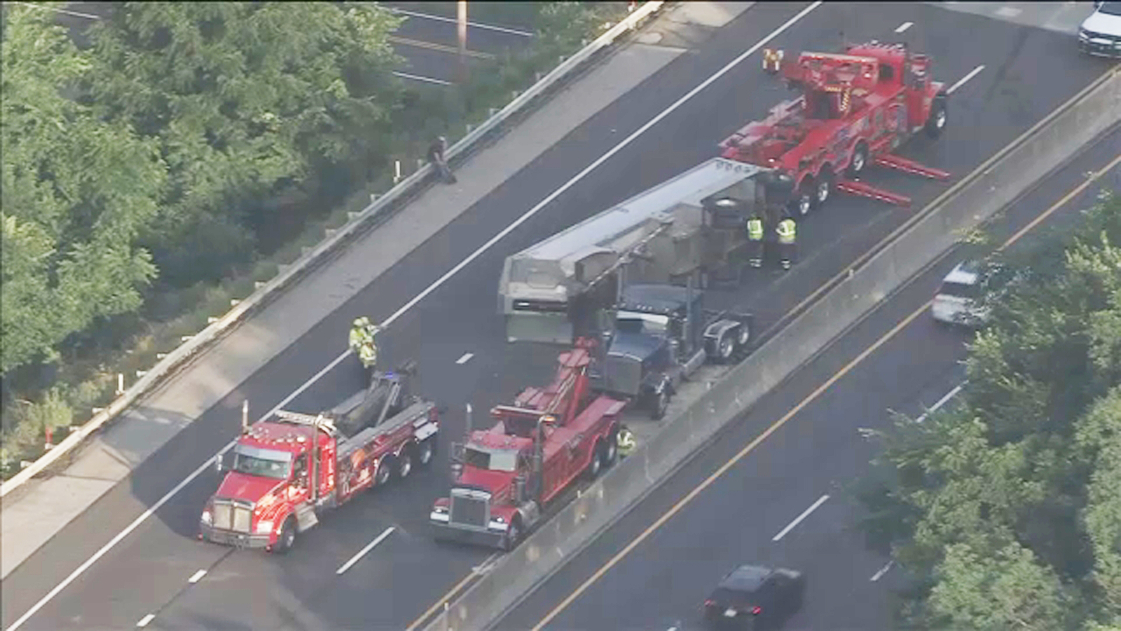 All lanes of Pa. Turnpike reopen in Bensalem after truck overturns in construction zone - 6abc ...