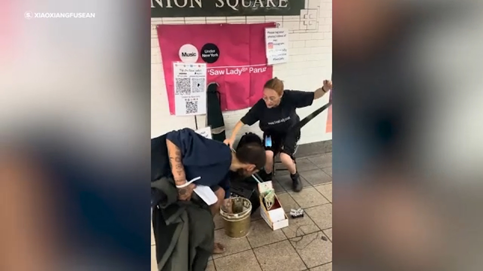 Busker robbed: Union Square subway performer, Saw Lady, robbed of tips ...