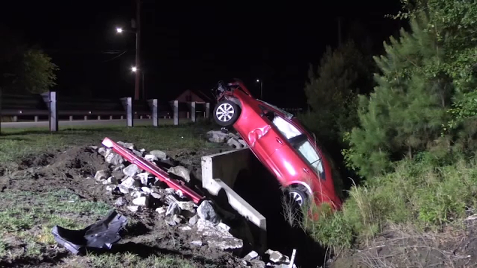 Cumberland County crash | Driver falls asleep, car overturns and lands ...