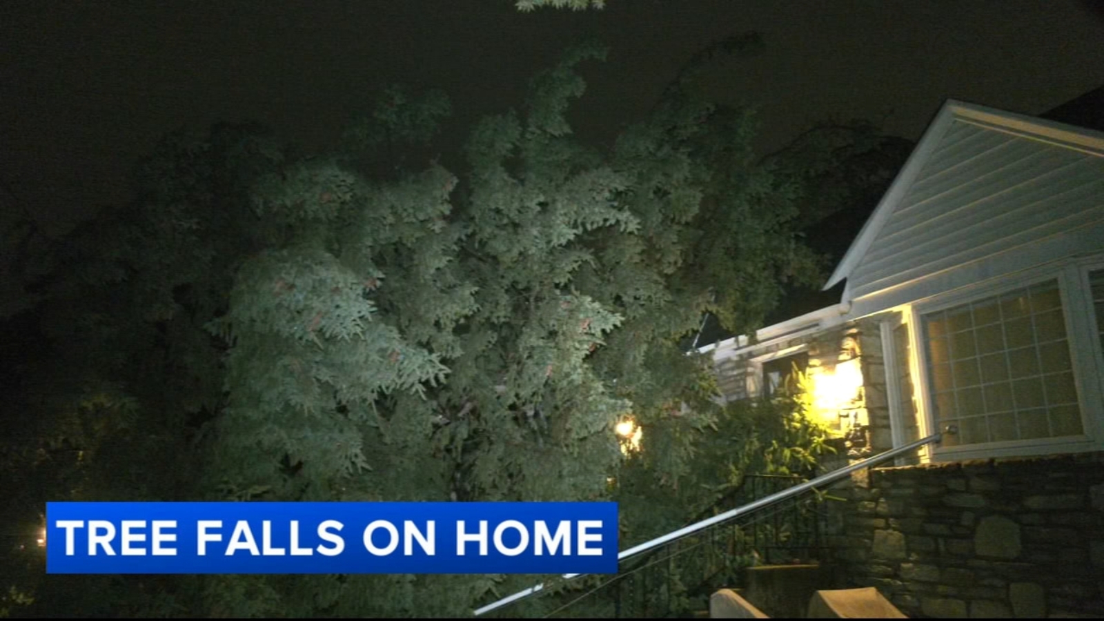 Falling tree damages home on Wanamaker Road in Abington, Montgomery ...