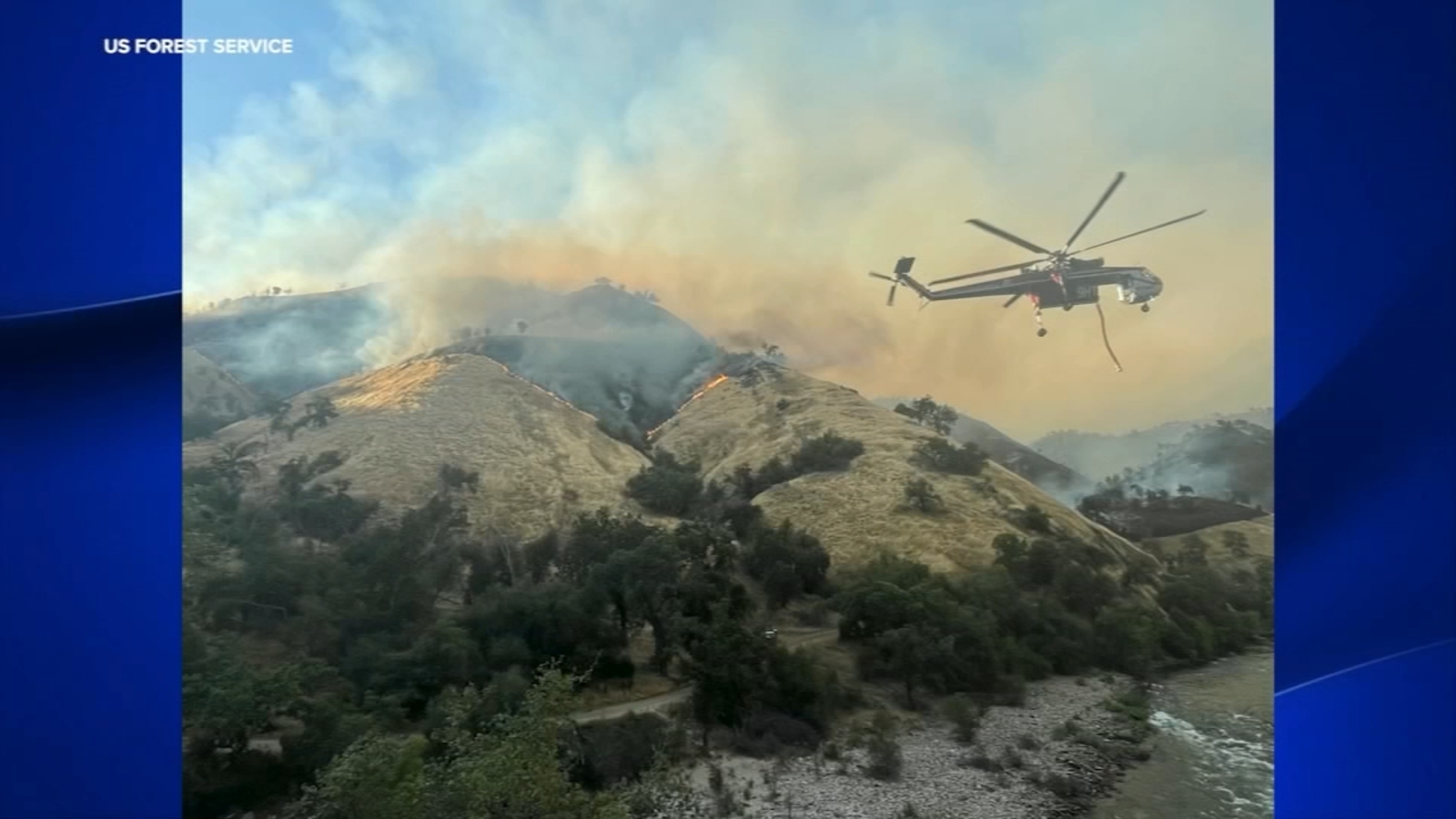 Crews battle Basin Fire in Fresno County mountains - ABC30 Fresno