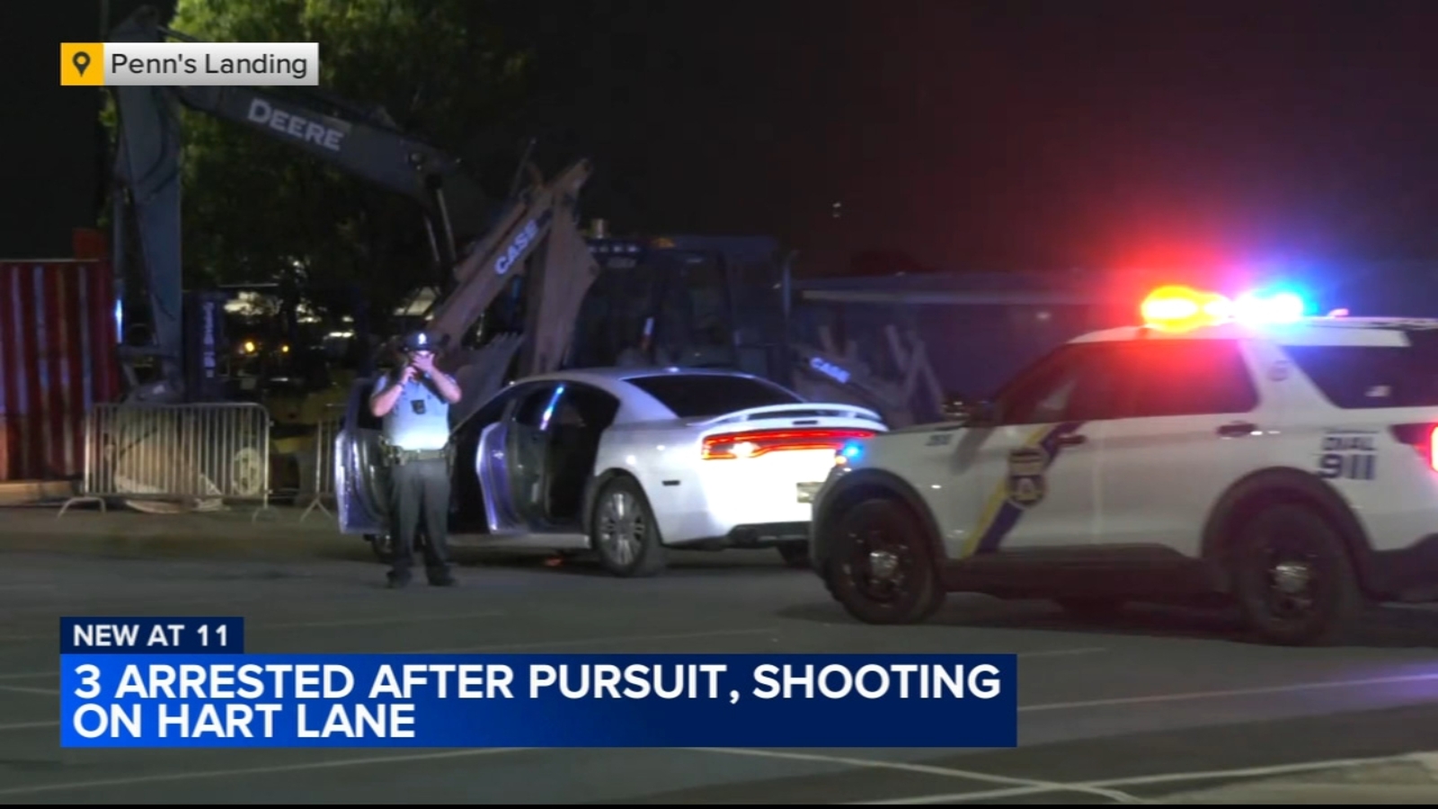 3 shooting suspects arrested after police chase ends in Penn's Landing - 6abc Philadelphia