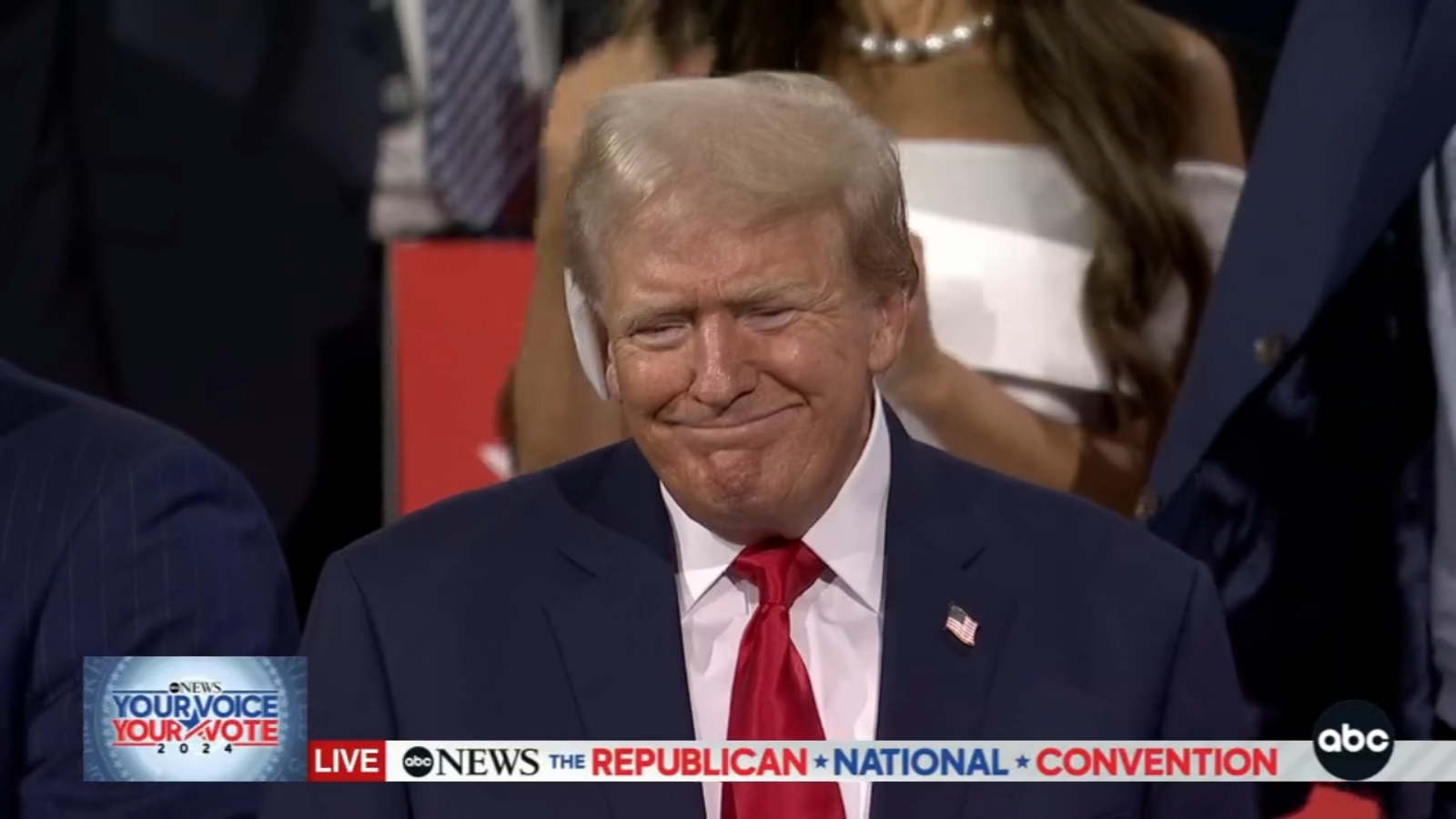 Trump appears emotional in 1st public appearance since assassination attempt - ABC7 Los Angeles