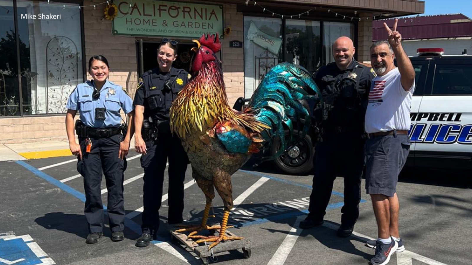 Campbell Rooster: 6-foot-tall metal rooster stolen from California Home ...