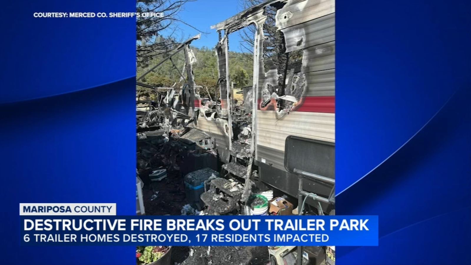 Destructive fire breaks out at Mariposa County trailer park - ABC30 Fresno