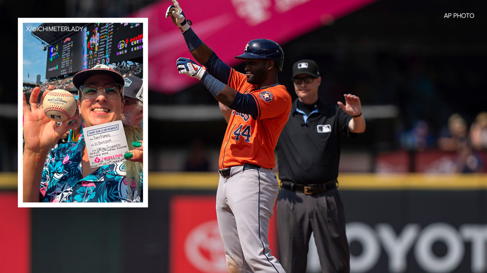 Yordan Alvarez hits for 1st cycle, meets Seattle Mariners fan who ...