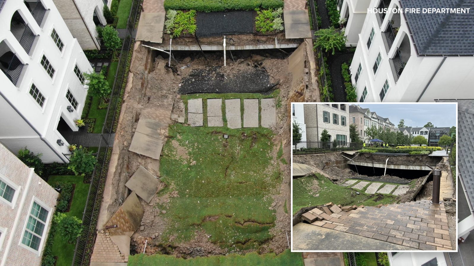 Houston Fire Department responds to 'ground collapse' at Memorial-area ...