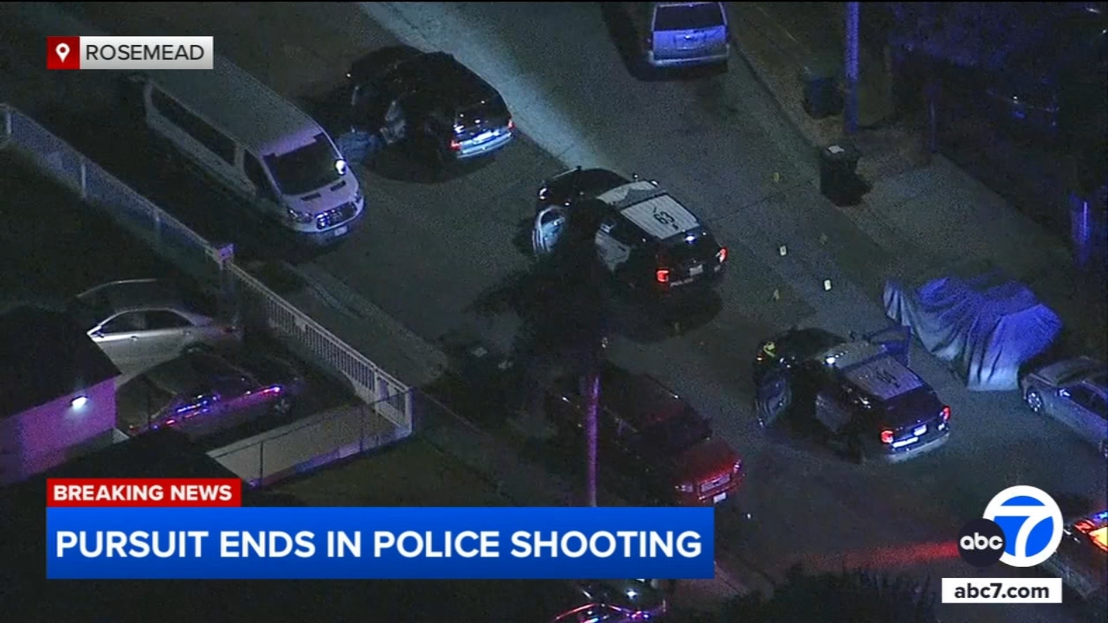 Chase ends in San Gabriel police shooting in Rosemead - ABC7 Los Angeles