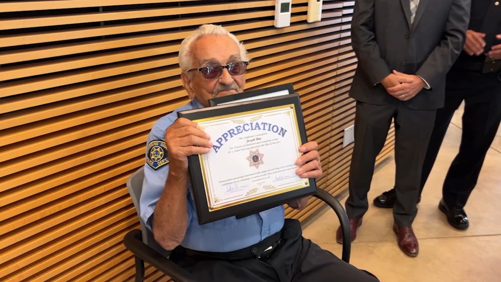 98-year-old San Jose crossing guard Joe Bria retires after 31 years ...