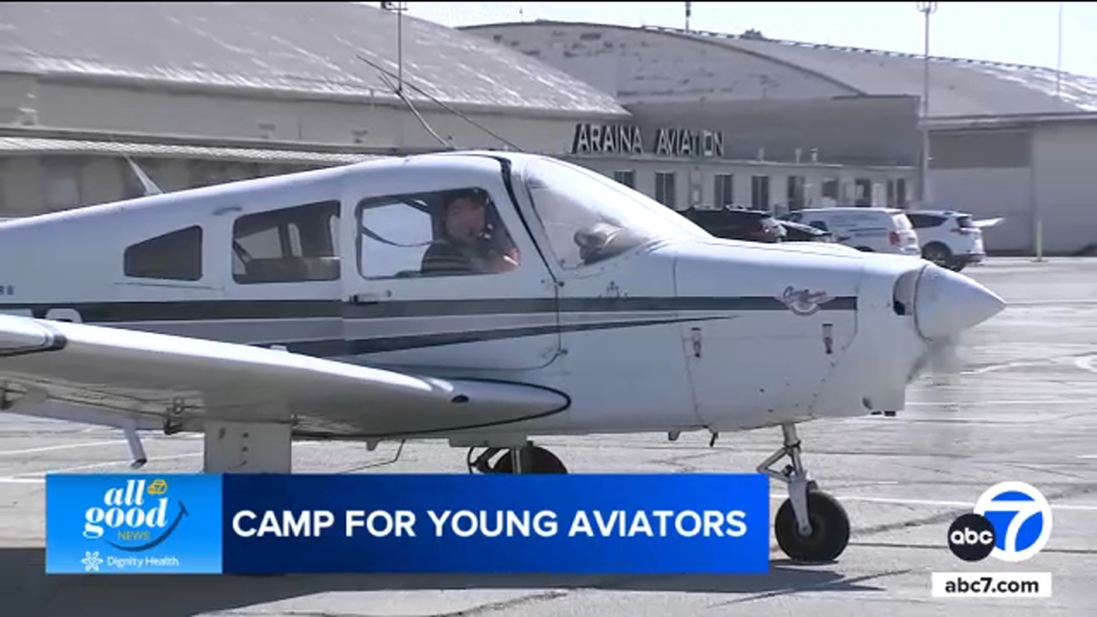 Young aviators jump into pilot seat with members of US Air Force at Aim ...