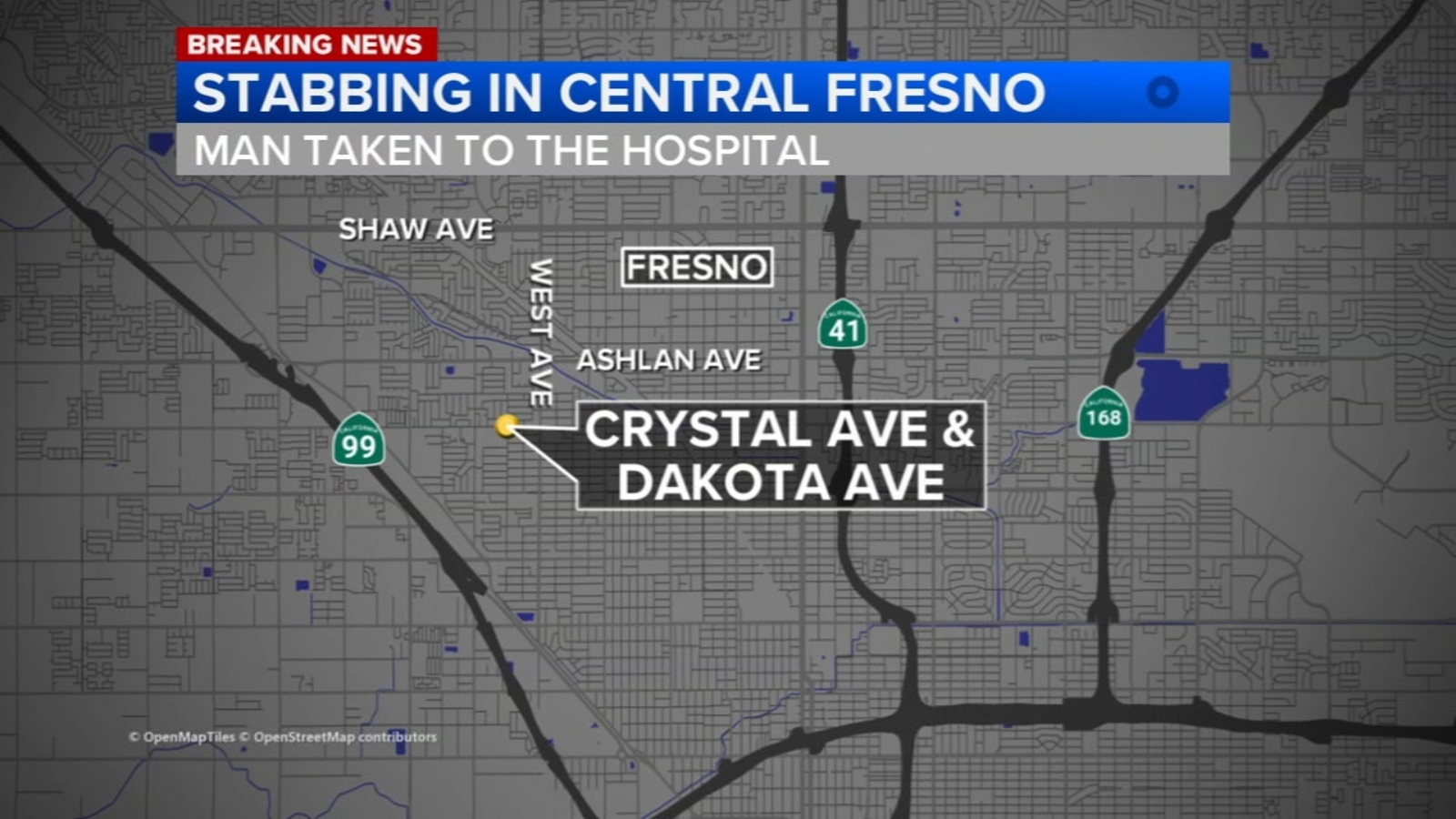 Man hospitalized after knife attack outside Fresno apartment complex, police say - ABC30 Fresno