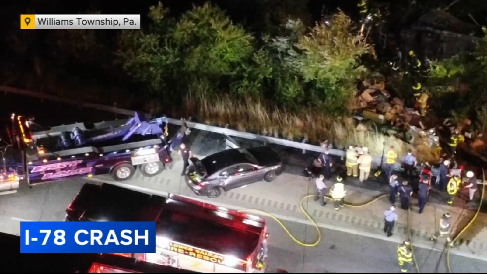 Tractor-trailer crash in Williams Township, Northampton County causes hours-long I-78 shutdown ...