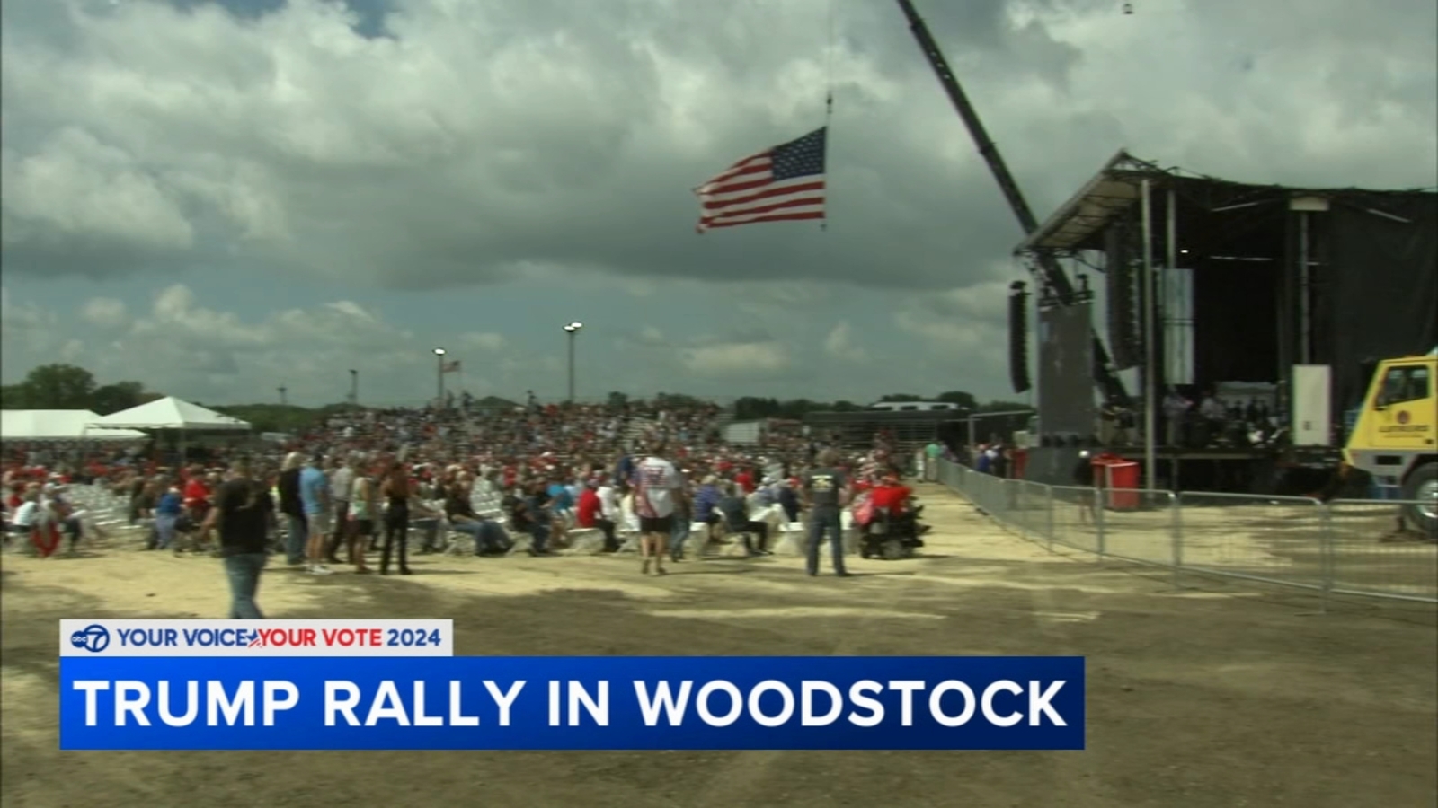 Chicago DNC 2024: Donald Trump supporters hold rally in Woodstock ...