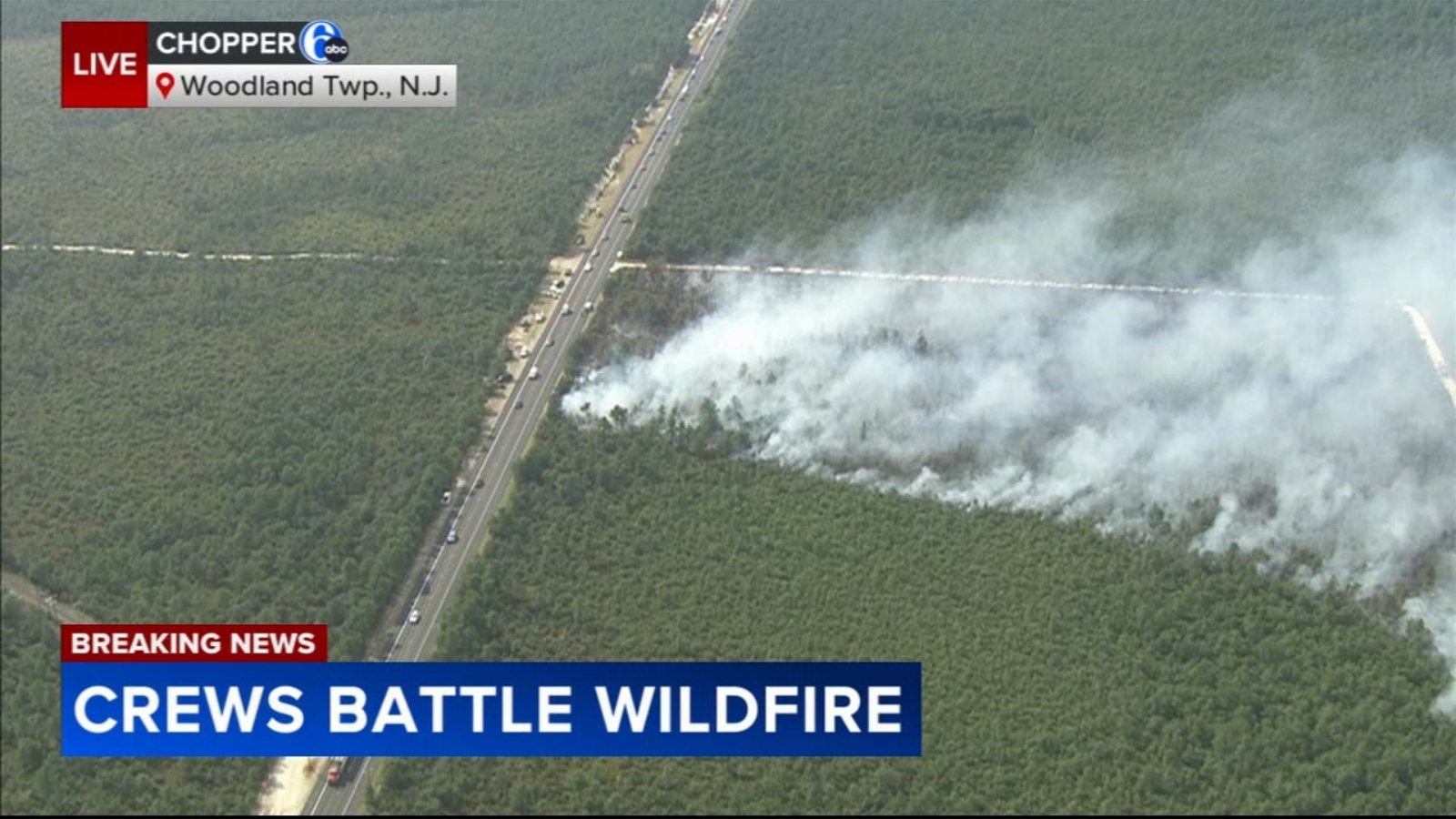Thunderstorm helps New Jersey Forest Fire Service contain wildfire off ...
